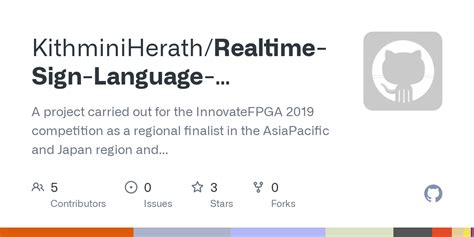 Github Kithminiherathrealtime Sign Language Translation To Speech