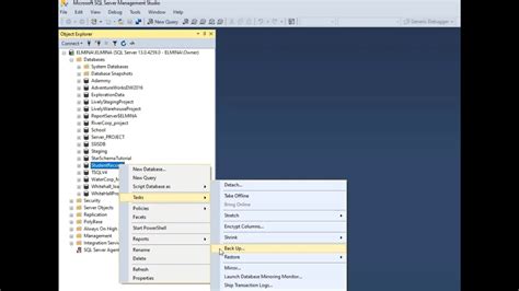How To BACKUP DATABASES In SQL Server Management Studio YouTube