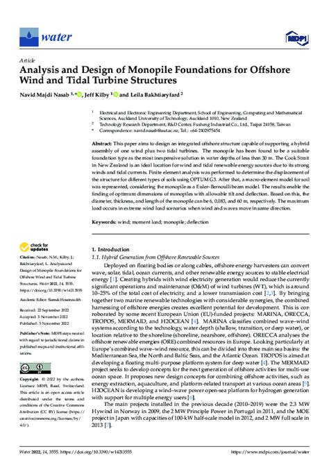 Pdf Analysis And Design Of Monopile Foundations For Offshore Wind And Tidal Turbine Structures