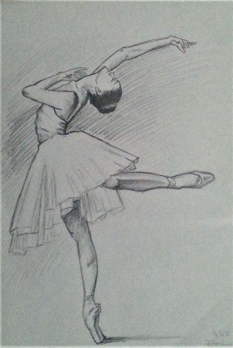 Print Of Ballerina Print Of Sketch Print Of Drawing Graphite Ballerina Ballet Dancer Ballerina