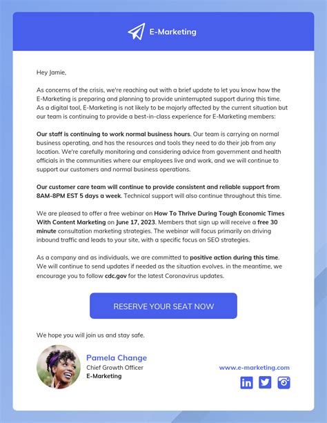 Email Blast Template Sample Template Samples