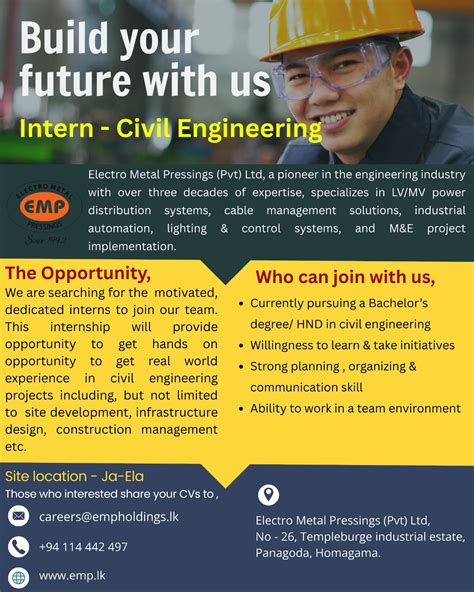Internship Civil Engineering Jobseekerlk