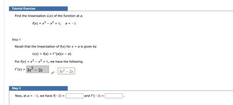 Solved Find The Linearization Lx Of The Function At A