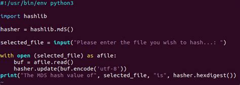 Obtaining A Files Hash Value Using Python