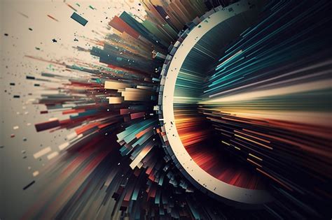 premium photo illustration data stream generative ai