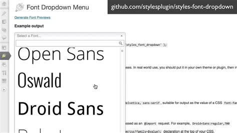 Styles Font Dropdown Demo Youtube