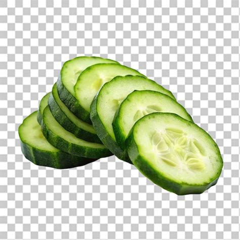Premium Psd Cucumber Slice Isolated On Alpha Layer