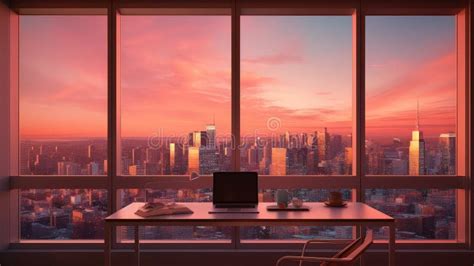 View Office Window Background Stock Illustration Illustration Of