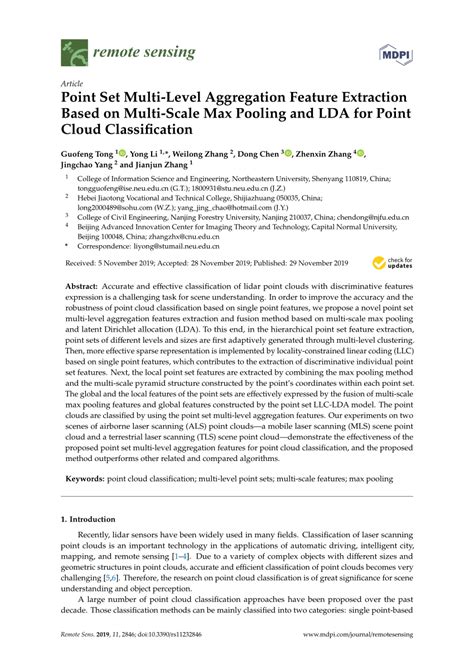 pdf point set multi level aggregation feature extraction based on multi scale max pooling and