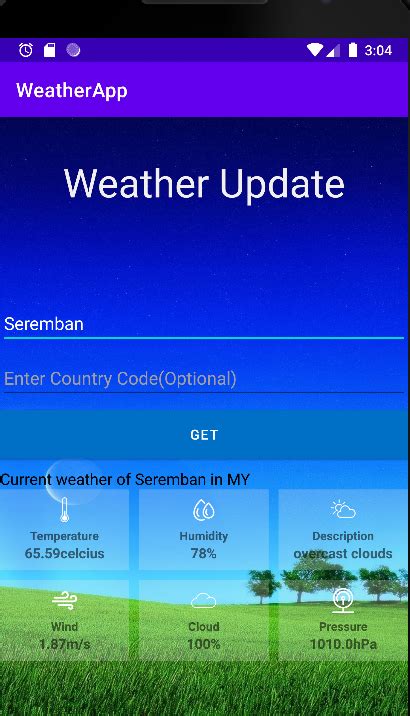 Github Shrfh Weather App Using Android Studio A Weather Mobile Application Done Via Android