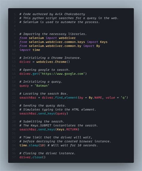 selenium automation python pythonscript coding programming avik chakraborty
