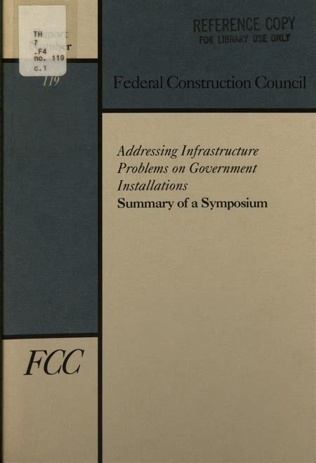 Addressing Infrastructure Problems On Government Installations Summary