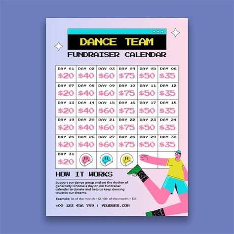 Free Dance Calendar Fundraiser Template For Easy Event Planning