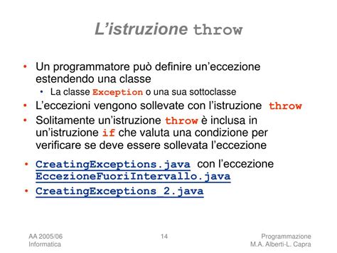 Ppt Le Eccezioni In Java Powerpoint Presentation Free Download Id
