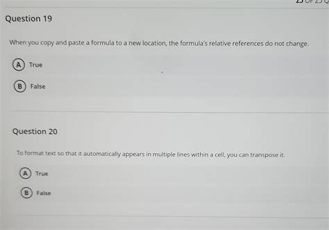 Solved When You Copy And Paste A Formula To A New Location Chegg Com Solved When You Copy And Paste A Formula To A New Location Chegg Com