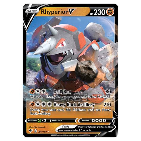 Pokemon Sword And Shield Darkness Ablaze Rhyperior V 095189