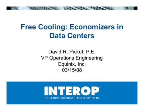 Free Cooling Economizers In Data Centers