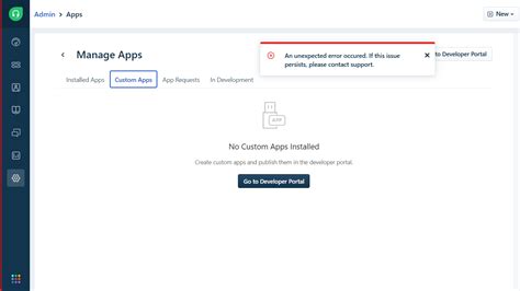 An Unexpected Error Occured If This Issue Persists Please Contact