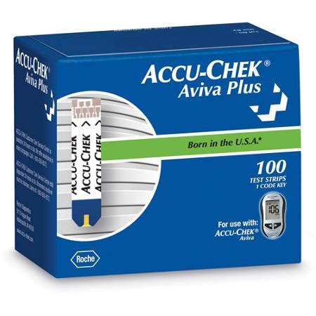 Accu Chek Aviva Plus Blood Glucose Test Strips 100ct