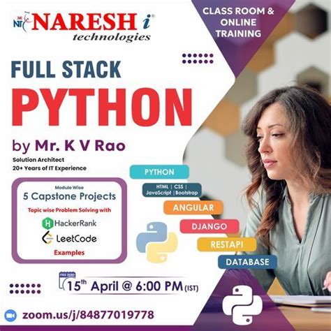 Free Demo On Python And Full Stack By Mrkvrao Pavan Kumar Posted On