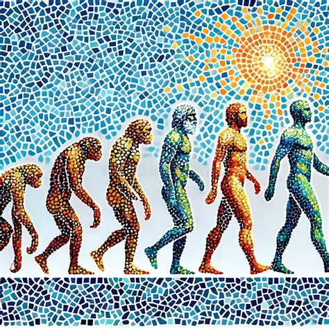 Illustration Of The Evolution Of Humanity Stock Illustration