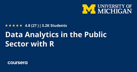 Free Trial Online Course Data Analytics In The Public Sector With R