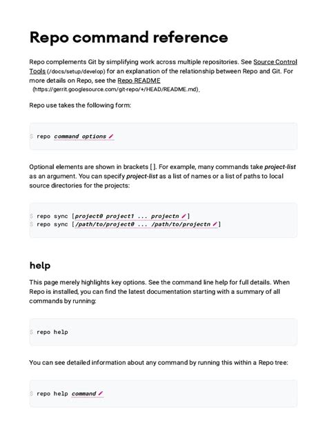 Repo Git Tool Commands Pdf