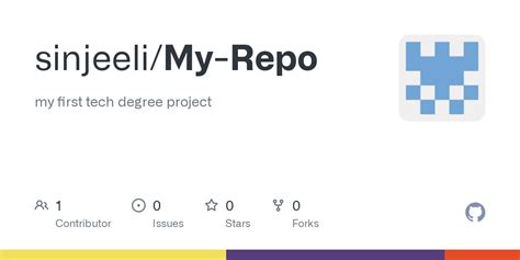GitHub Sinjeeli My Repo My First Tech Degree Project