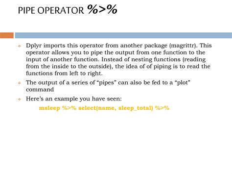 Dplyr Package In R Pptx Programming Languages Computing