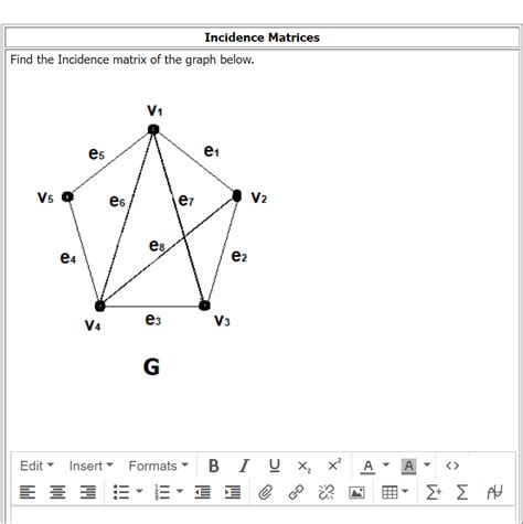 Solved Find The Incidence Matrix Of The Graph Below