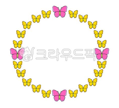 나비 나비그림 손그림 노랑나비 테두리 사진 이미지 일러스트 캘리그라피 Csophie작가