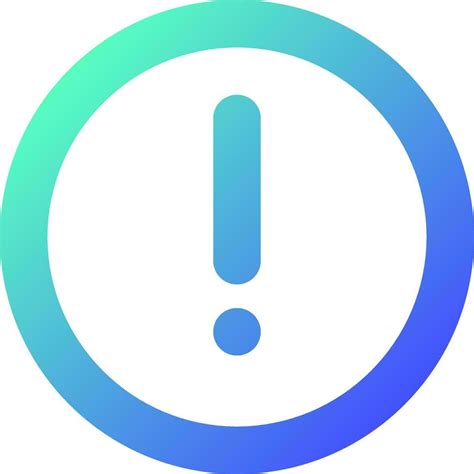 Circular Shaped Exclamation Mark Pixel Perfect Gradient Linear Ui Icon Warning Notification