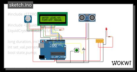 Automatic Water Level Wokwi Esp32 Stm32 Arduino Simulator