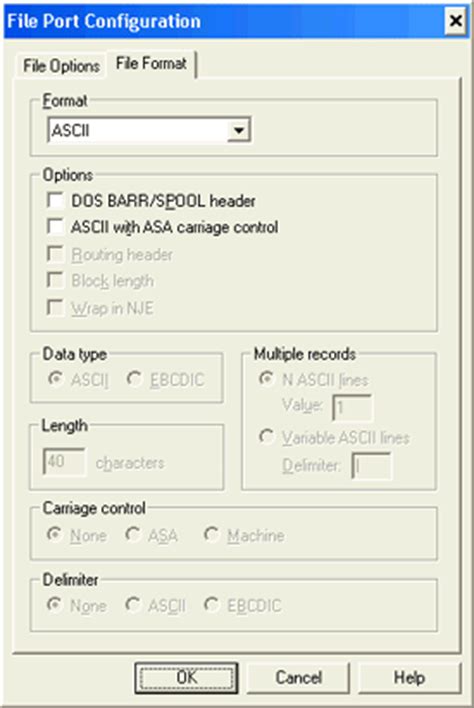 File Format Tab File Port