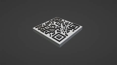 Qr Code 3d Free 3d Model Cgtrader