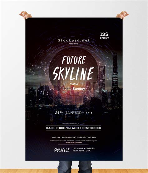Future Skyline Free Psd Flyer Template By Stockpsd On Deviantart