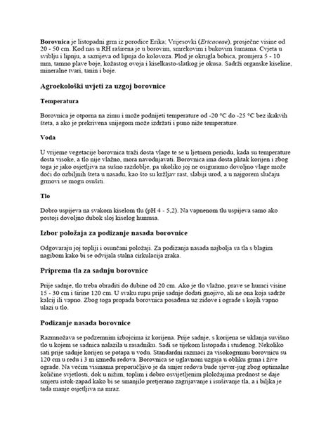 Uzgoj Borovnice Pdf
