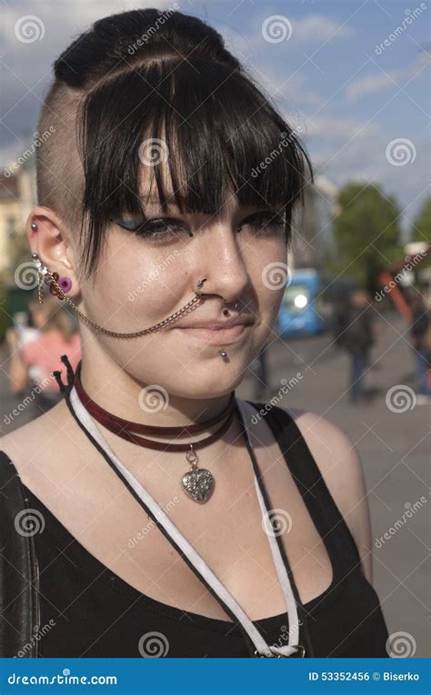 Piercing Fashion Editorial Photo Image Of Cute Black 53352456