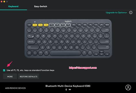 Chuyển đổi Phím Chức Năng Fn Của Bàn Phím Logitech K380