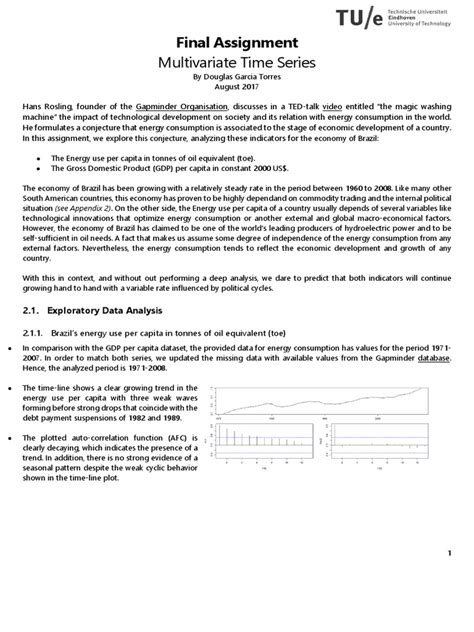 Multivariate Time Series Analysis Pdf Autoregressive Integrated Moving Average Errors And