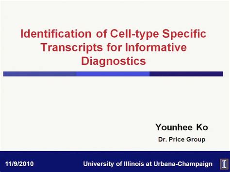 Identification Of Cell Type Specific Transcripts For Informative