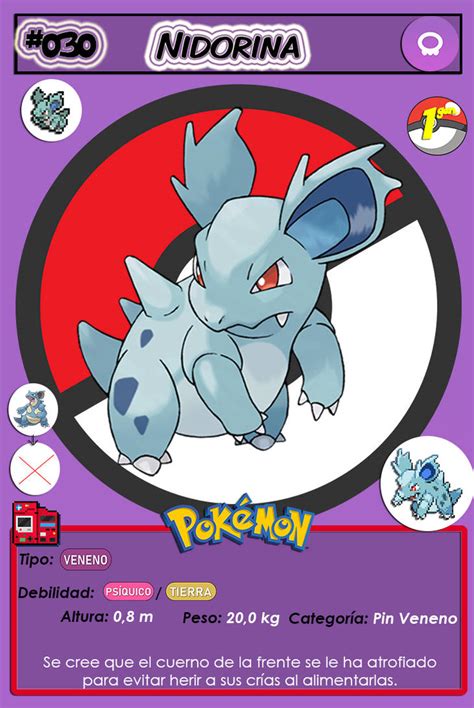 0030 Nidorina Cartas Pokemon Pokedex By Estebangamer2001 On Deviantart