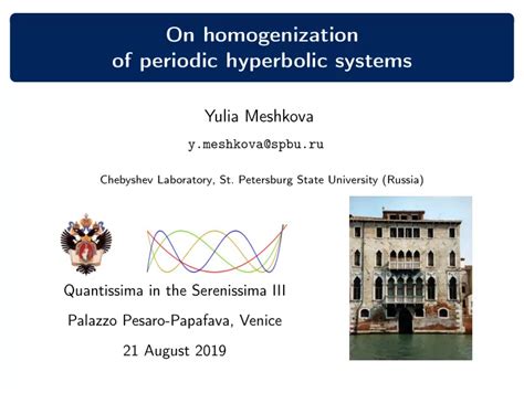 Ppt On Homogenization Of Periodic Hyperbolic Systems Yulia Meshkova Powerpoint Presentation