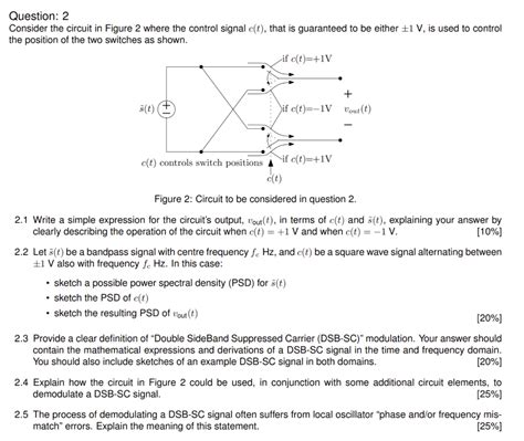 Solved Question 2 Consider The Circuit In Figure 2 Where Chegg Com