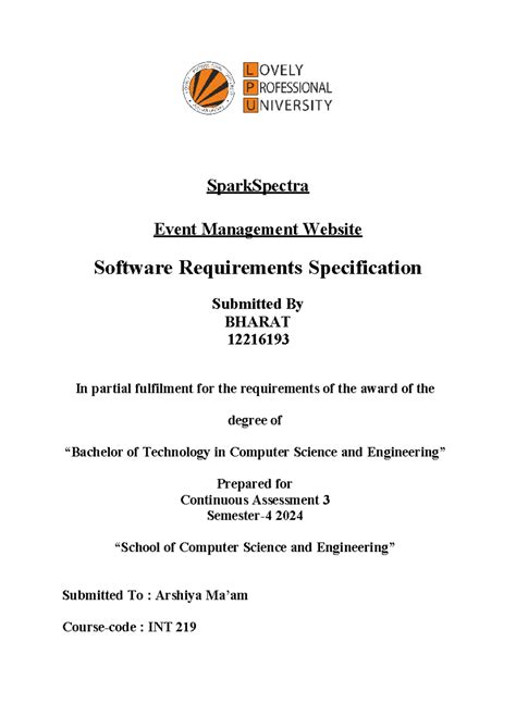Frontend Report Sparkspectra Event Management Website Software