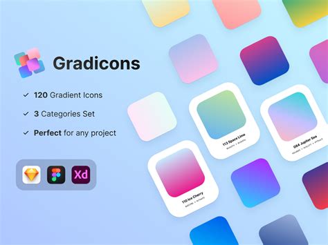 Gradicons Gradient Icons For Web Ios And Android Legenki