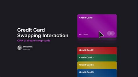Credit Card Swapping Interaction Figma