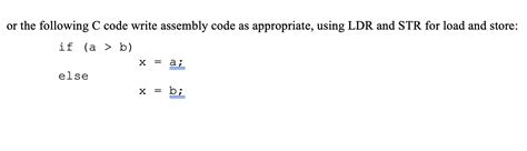 Solved Or The Following C Code Write Assembly Code As