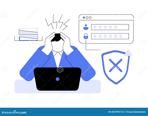 Wrong Password Abstract Concept Vector Illustration Stock Vector