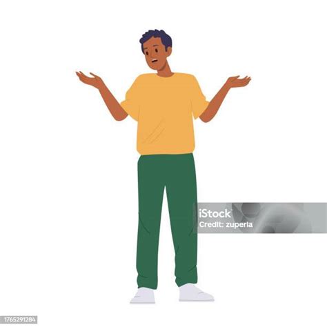 젊은 남자 프리랜서 만화 캐릭터 재정 문제 돈 없는 문제 흰색 고립 보여주기에 대한 스톡 벡터 아트 및 기타 이미지 보여주기